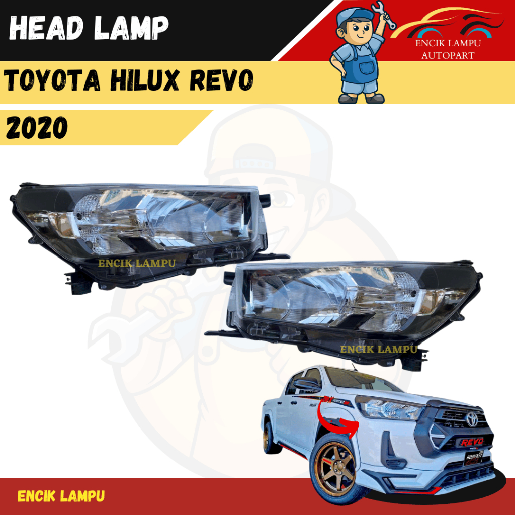 Toyota Hilux Revo GUN126 / ROCCO ROGUE 2.4E 2020 Head Lamp / Lampu ...