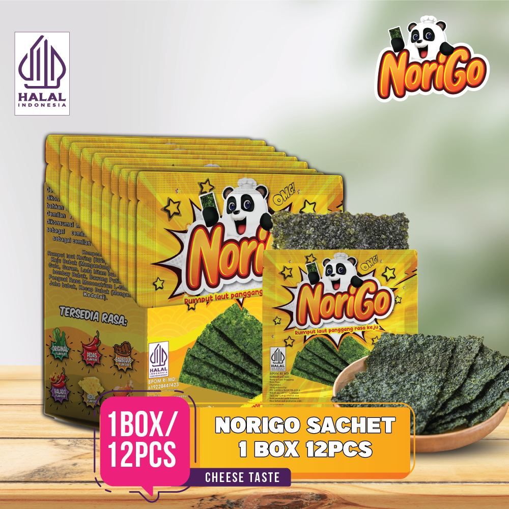 [Halal] Norigo (1 BOX CONTENT 12 PCS) / Nori Sachet Cheese Seaweed ...