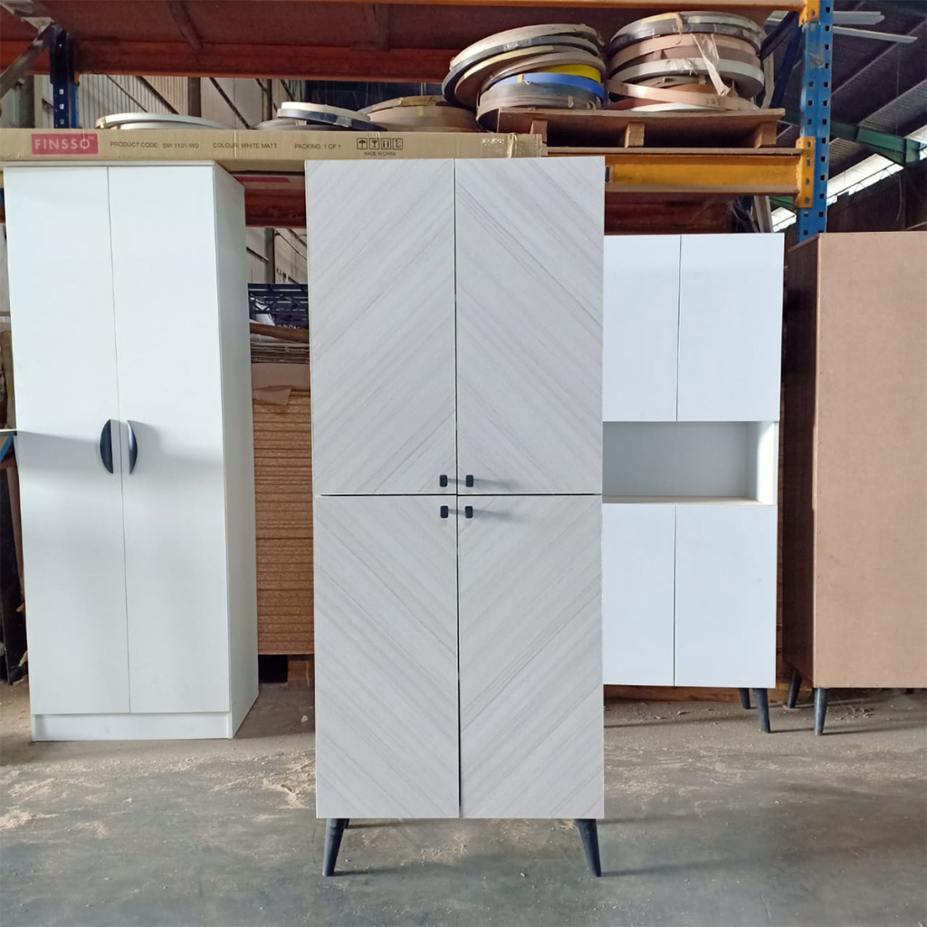 [N Design] 4 Doors Tall Shoe Cabinet (Diy) / Shoe Rack / Rak Kasut ...