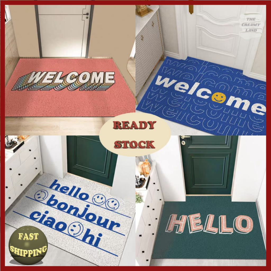 Plain Simple PVC Welcome Carpet Floor Mat Home Shop Outdoor Door ...