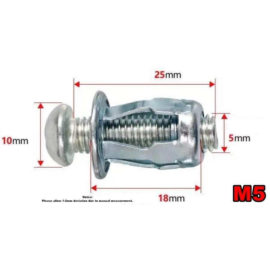 10 Set M4 M5 M6 Petal Nut Jack Nut Rivet Nut Wall Plug Fixing Expansion ...