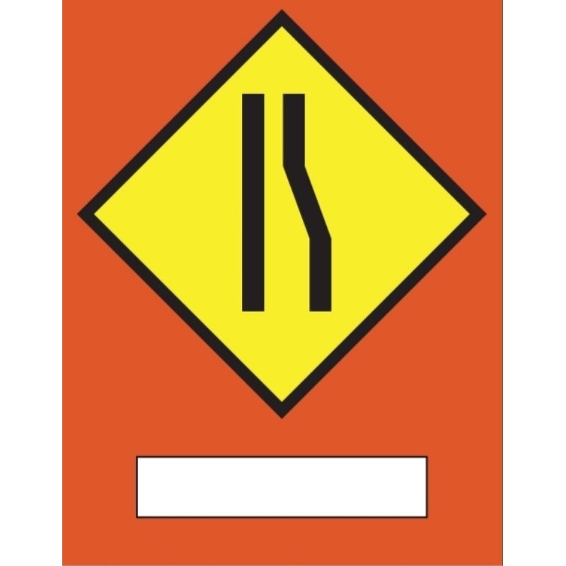 Sticker Signboard Road Narrow Signboard (Left) 3ft x 4ft | Shopee Malaysia
