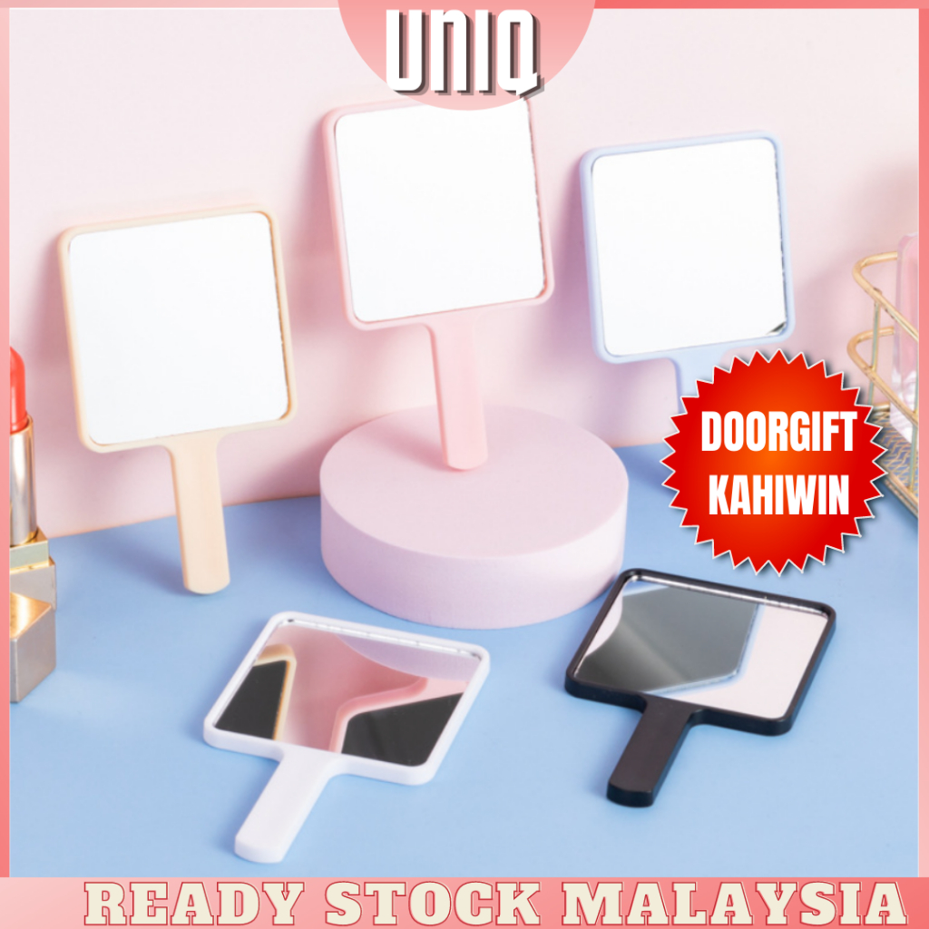 S25 READY STOCK UNIQ Round Pocket Makeup Korean Mirror Mini Cermin ...