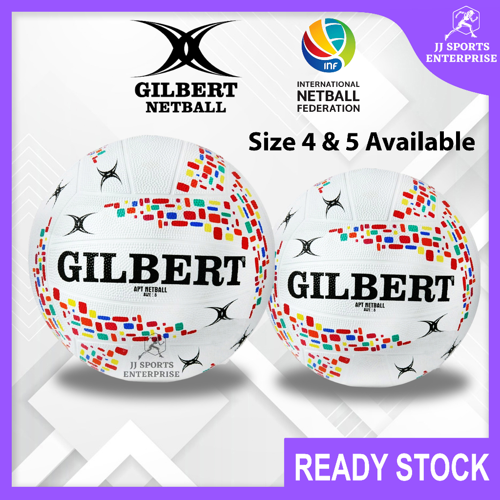Gilbert Netball APT Rubber Training Ball Bola Jaring Latihan Outdoor Training Ball Net Ball ...