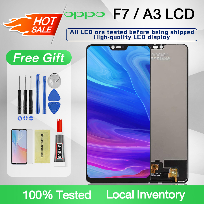 Original LCD with Frame Compatible For OPPO F7 CPH1819 / OPPO A3 LCD ...