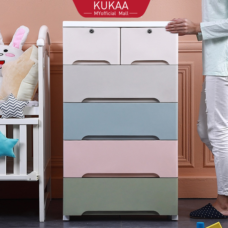 IKEA Baby Almari Baju Murah Macarons Storage Drawer Cabinet With Wheels ...