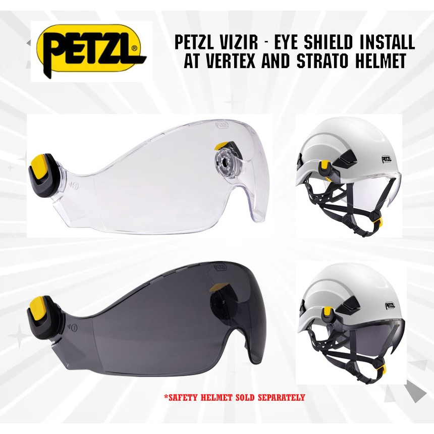 PETZL VIZIR - EYE SHIELD INSTALL AT VERTEX AND STRATO HELMET, SCRATCH ...
