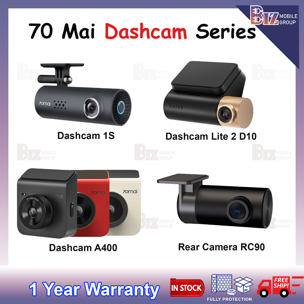Xiaomi 70mai Dashcam Lite 2 D10 / 1S / M300 / A400 | RC09 Rear Camera ...