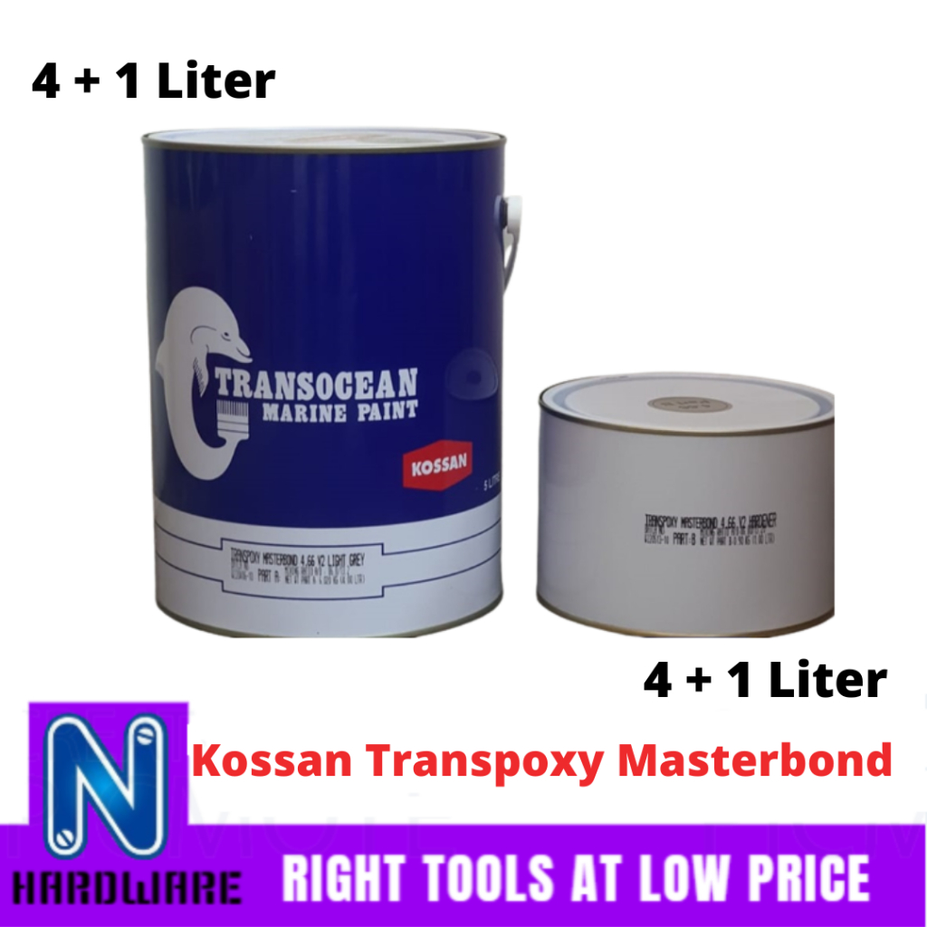 Kossan Transpoxy Masterbond Epoxy Primer (Light Grey) 5L - 5 Liter ...
