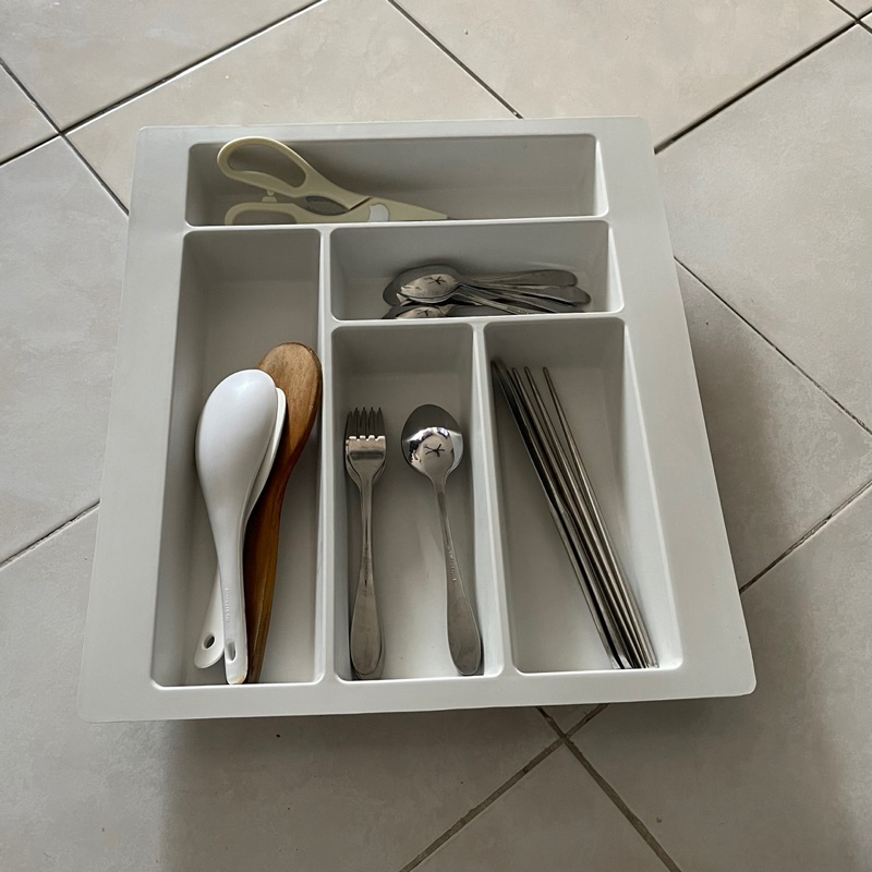 PVC Spoon Tray Fork Knife Cutlery Tray Drawer Kitchen Cabinet | Shopee ...