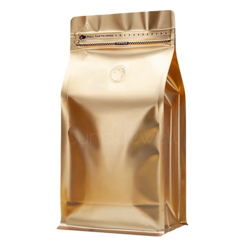 1kg Aluminium One Valve Coffee Bean Bag Airtight Zip-Lock Packaging ...