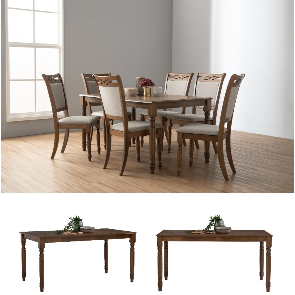 [MEJA SAJA] UNOSE 5FT Dining Table 6 Seater Dining Table 4 Seater ...