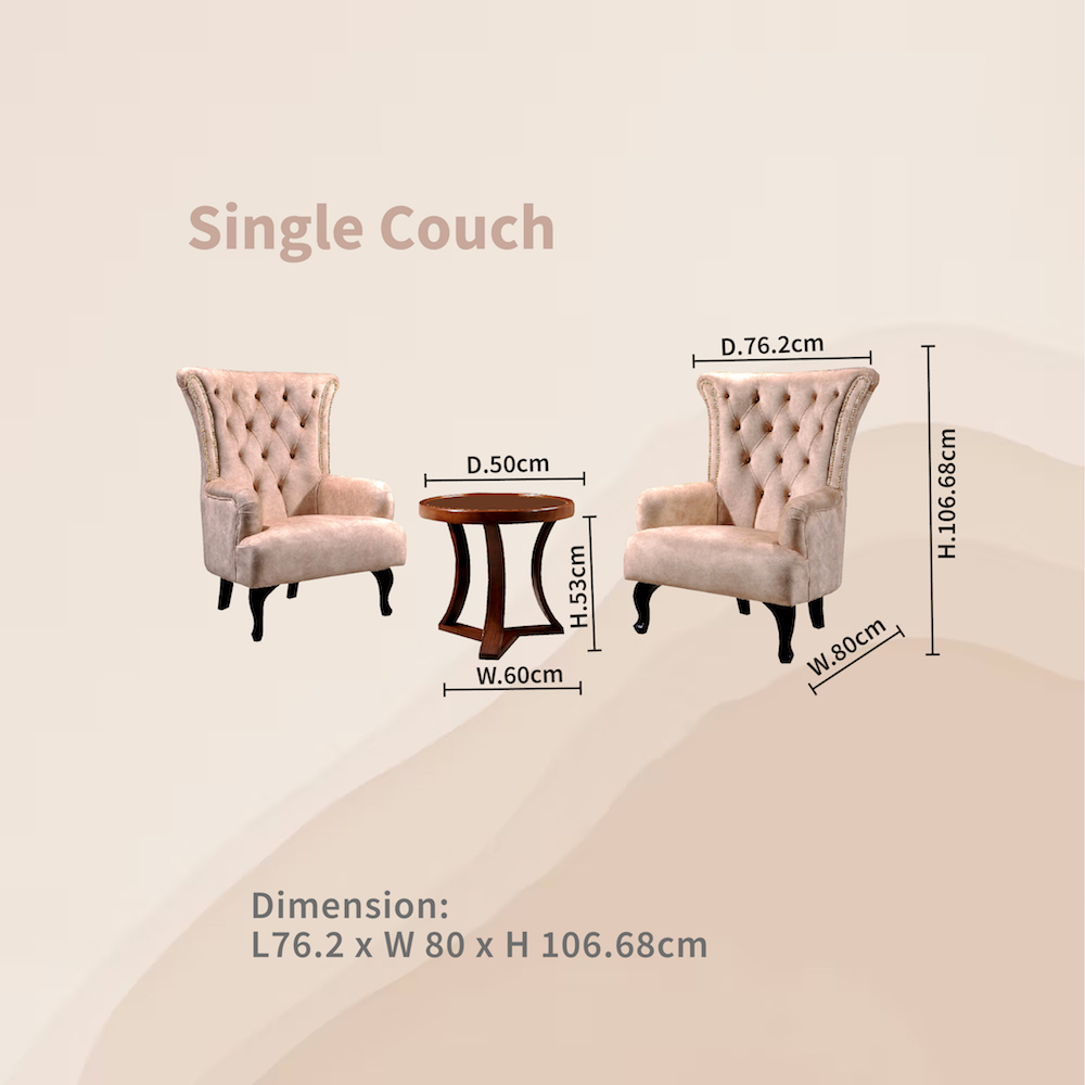 Single Sofa With Tea Table Chesterfield Sofa Set | Shopee Malaysia