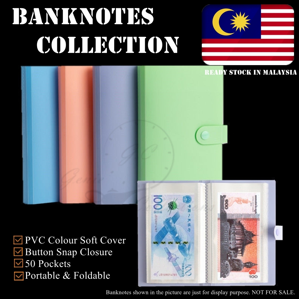 Portable 50 Pockets Banknotes Collection Holders Album Multipurpose ...