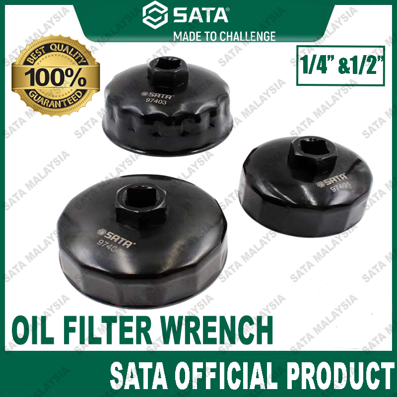 SATA End Cap Oil Filter Wrench 65MM-93MM Anti-Slip Cap Penutup Hujung ...
