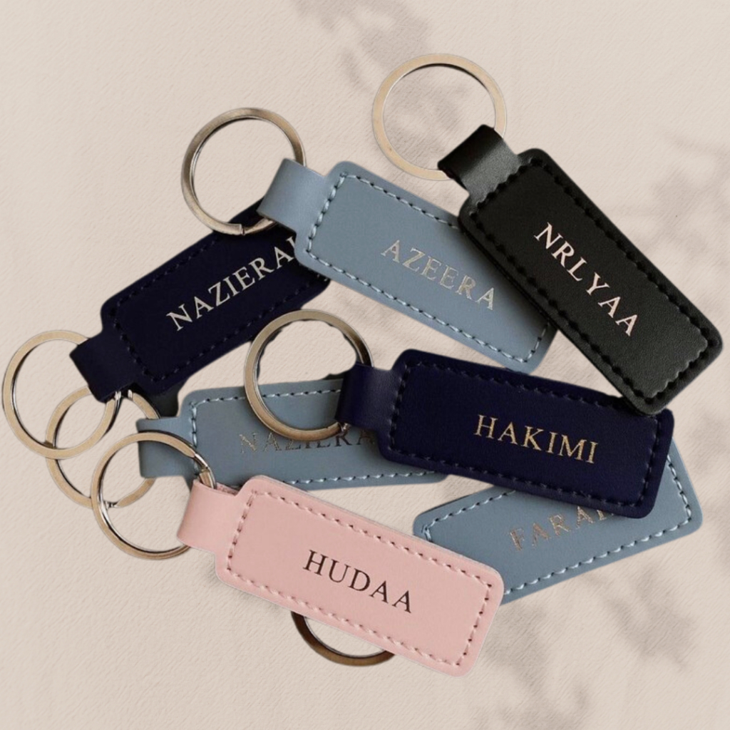 PERSONALISED NAME Mini Keychain | leather keychain | customized key ...