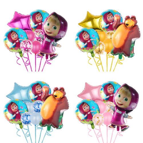 Marsha Masha and The Bear Theme Birthday Party Foil Balloon Big Size ...