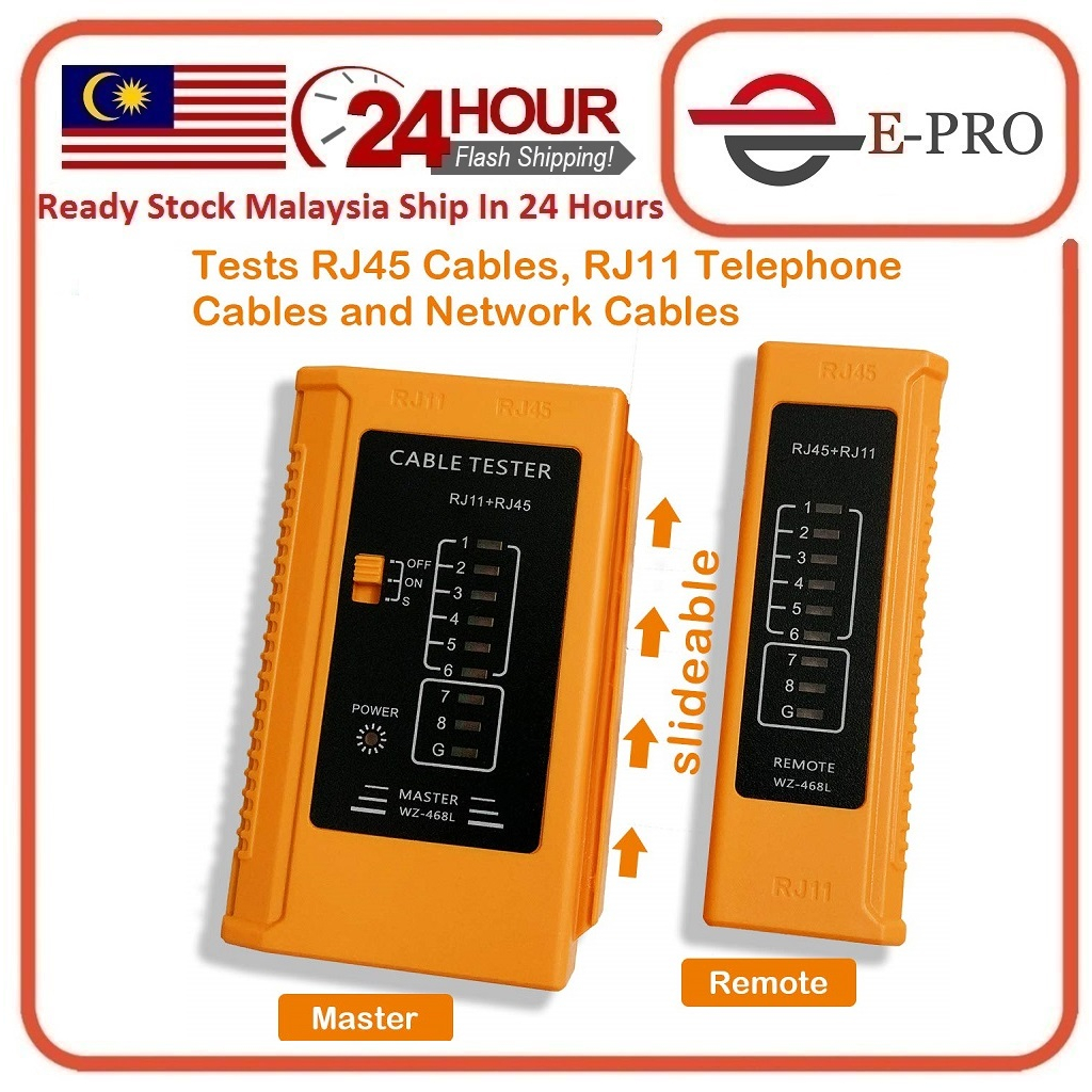 RJ45 Cable Tester - Network Cable Tester for LAN Phone RJ45 RJ11 RJ12 ...