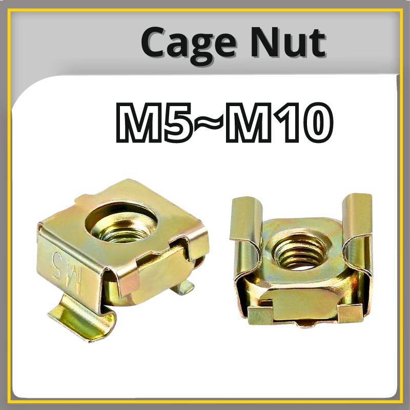 Cage Nut | Yellow Zinc Rainbow Plating | M5 M6 M8 M10 | Server Rack ...