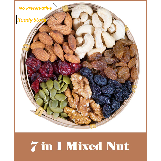 🔥7 in 1 Mix Nut 300g (Bottle)🔥 Healthy Roasted Mix Nuts Good Premium Quality – Ready Stock in ...