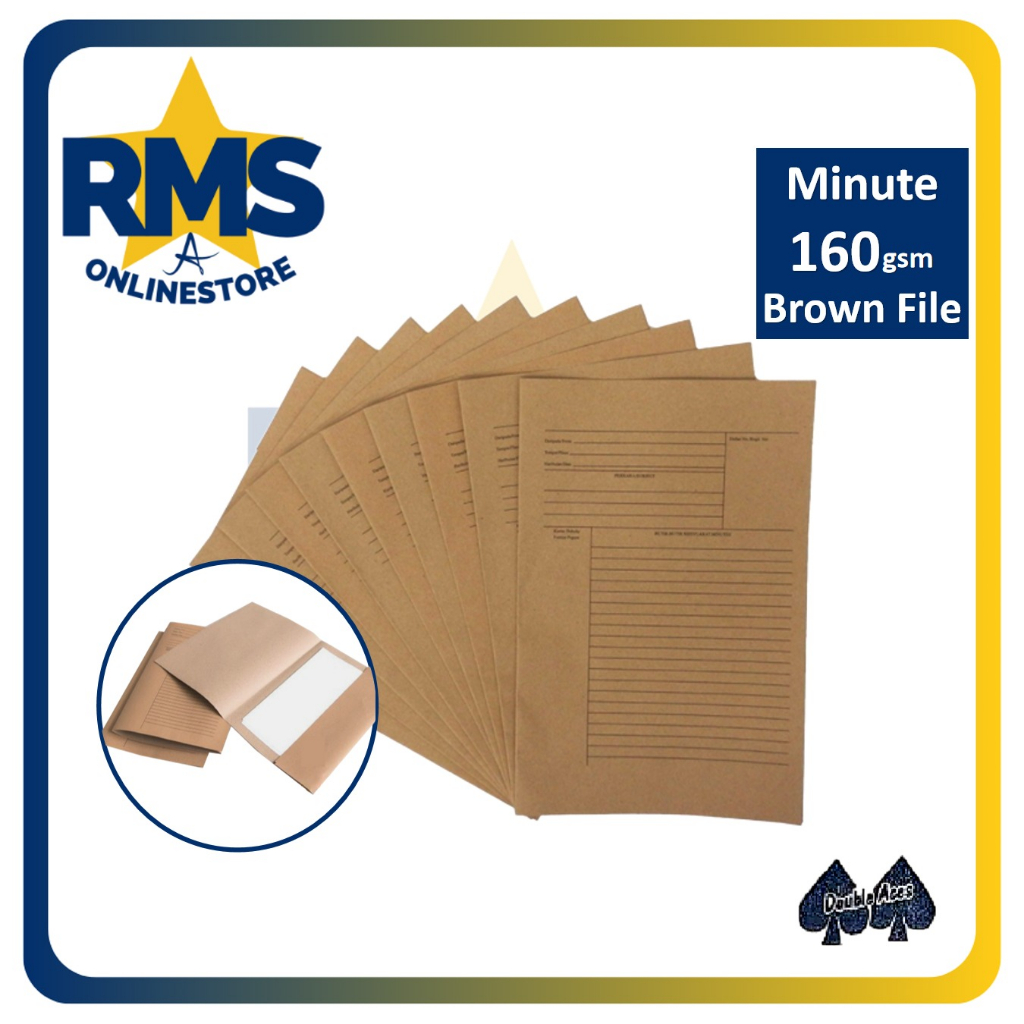 Minute Brown File / Brown Paper File 150gsm (100pcs) | Shopee Malaysia