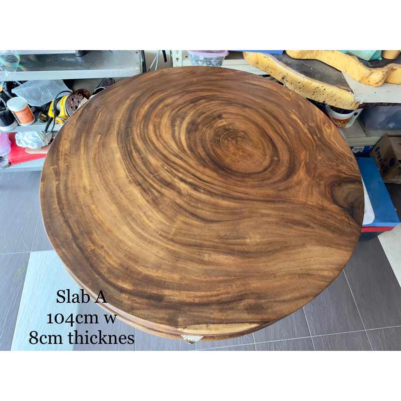 Raintree Round Slab with Heavy duty Metal legs | Shopee Malaysia