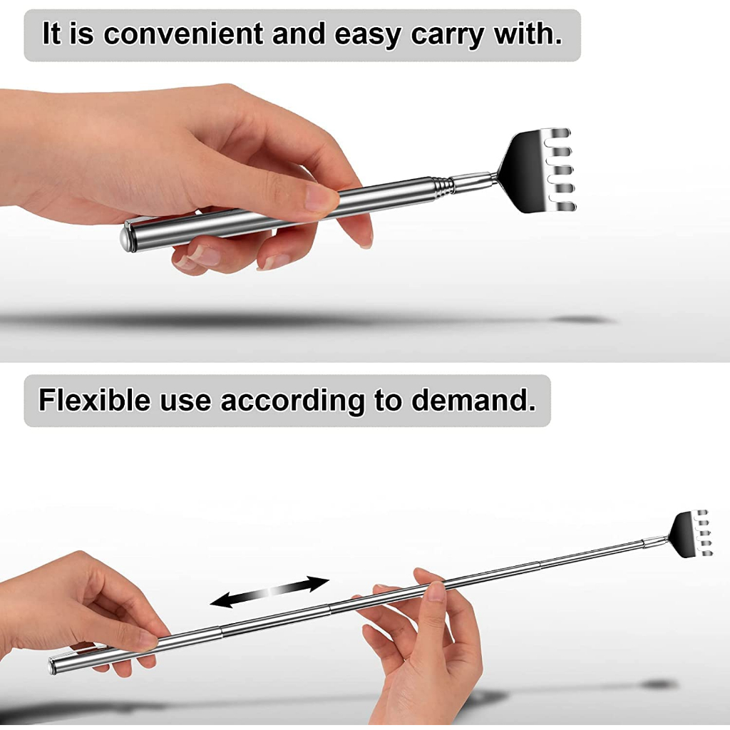 Stainless Steel Portable Adjustable Tickle Scratching Back Itching Back ...