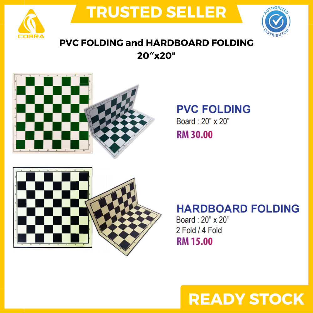 2SQ PVC Folding/Hardboard 2 Folding/4 Folding Chess Mat 20″x 20 ...