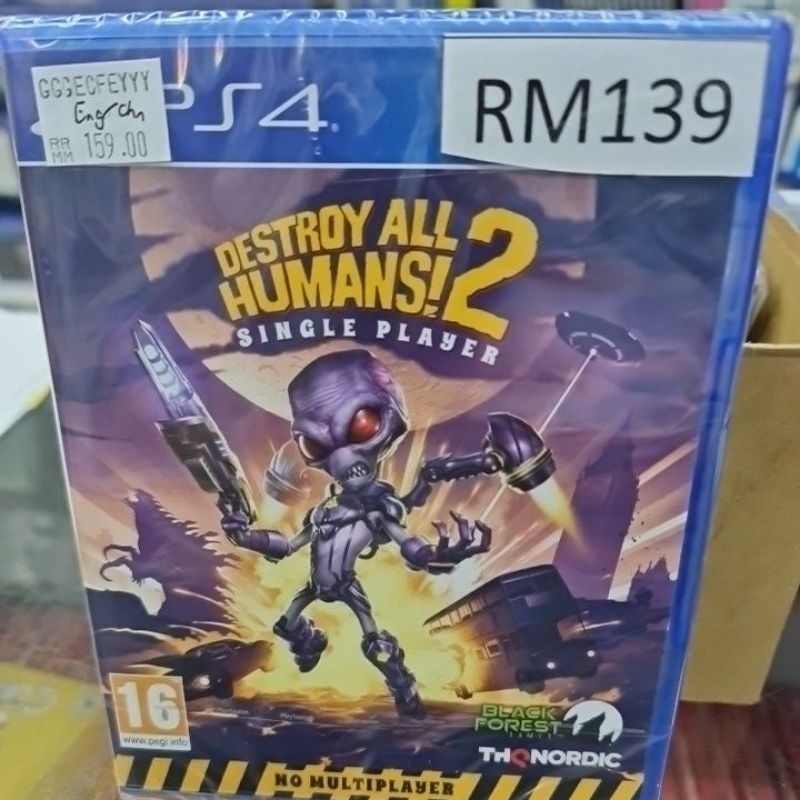 PS4 DESTROY ALL HUMANS 2 SINGLE PLAYER ENG CHI R2 NEW AND SEALED ...