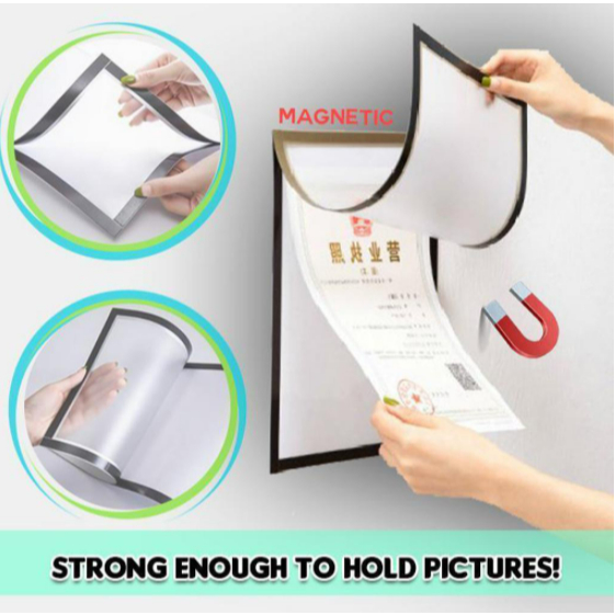 A4 document display magnetic frame PVC protector cover certificate SOP ...