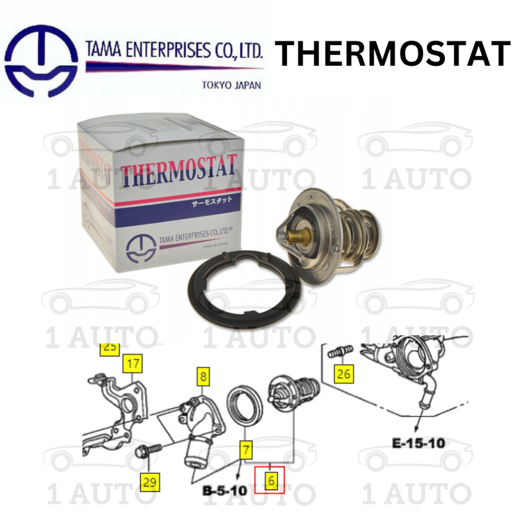 (MADE IN JAPAN) TAMA THERMOSTAT HONDA CIVIC FD1 FB3 CRV RE2 2.0 STREAM RN6 1.8 ACCORD CP1 2.0 ...