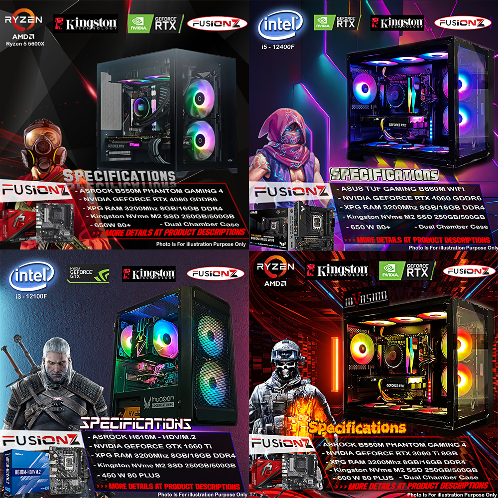 Fusion Z Computer [Intel & AMD] Core i5 | Core i3 | Ryzen 5 GAMING ...