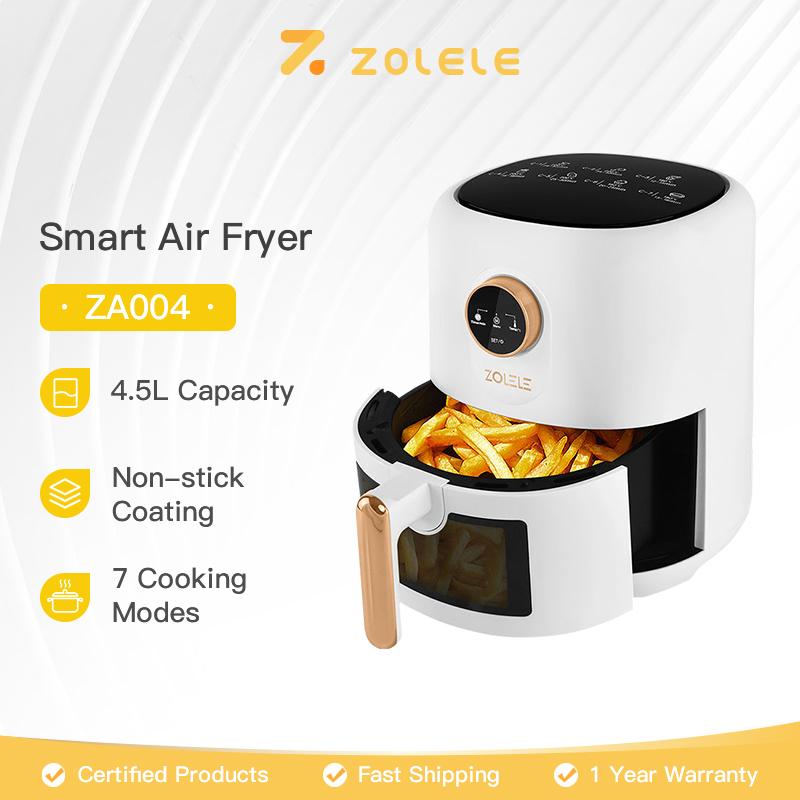 ZOLELE Visualization Air Fryer 4.5L Oil Free Electric Household Fries Machine Non Stick Multi ...