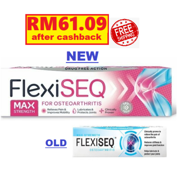 49[RM61.09 after cashback] FLEXISEQ Osteoarthritis Max Strength Gel 50g ...
