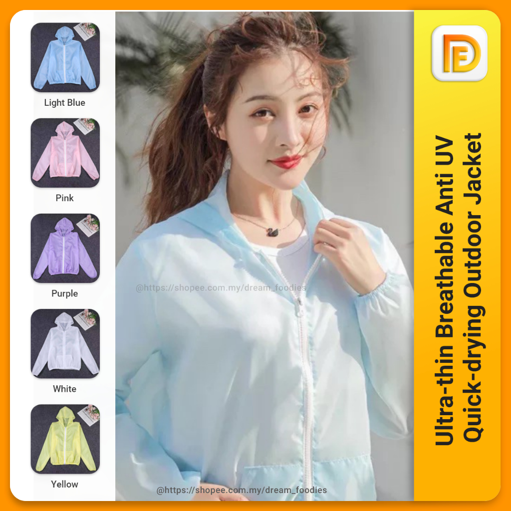 Transparent Anti UV Jacket Sun Protection Clothing Women Zipper Hooded ...