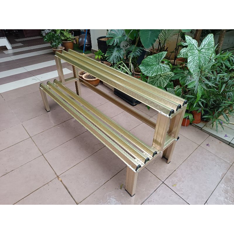 RAK BUNGA 2 TINGKAT GOLD/RAK BUNGA CANTIK/RAK BUNGA MURAH/RAK BUNGA ...