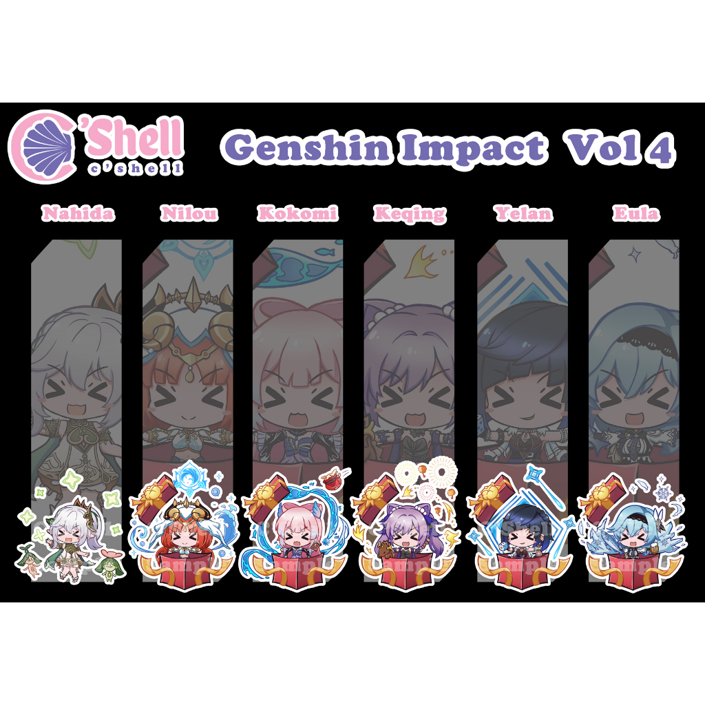 Genshin Cute Acrylic Stand & Keychain Nahida , Nilou , Kokomi , Yelan ...