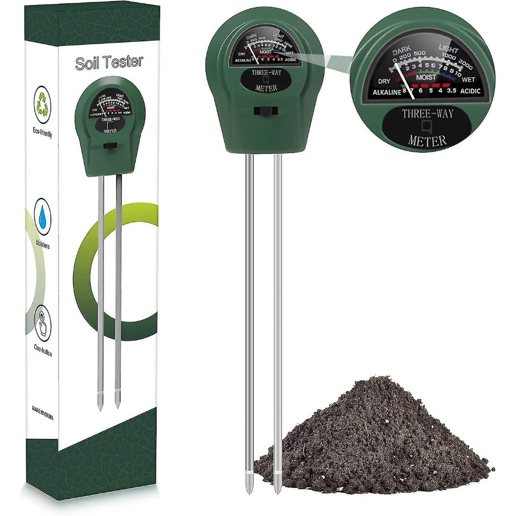 MKR 3in1 Soil Moisture Sunlight PH Meter Digital Tester Measurement ...