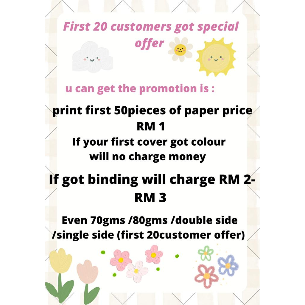 Big promotion ~first twenty customer got special discount ...