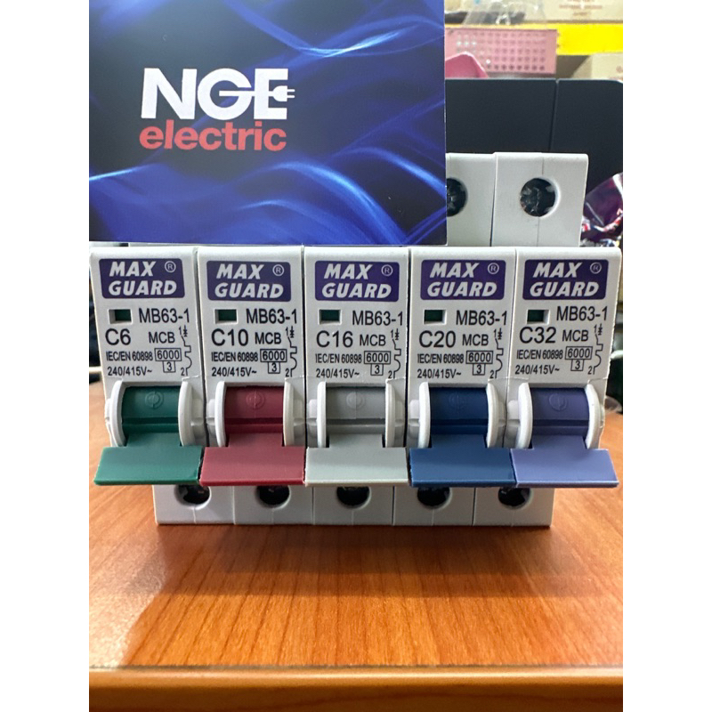 Maxguard MCB 1P | 6A, 10A, 16A, 20A, 32A | Miniature Circuit Breaker ...