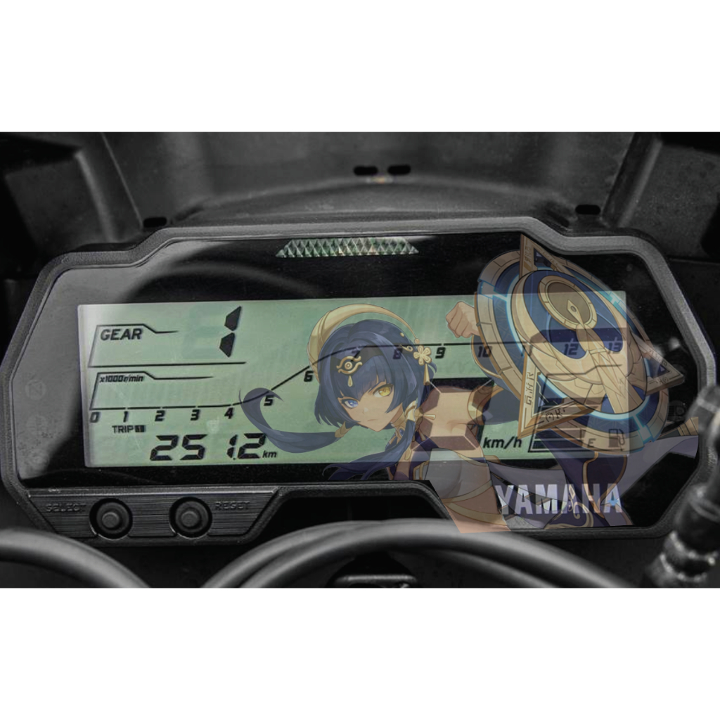 SPEEDOMETER MOTOR ANIME PRINTED TRANSPARENT STICKER (PM for MODEL FIRST ...