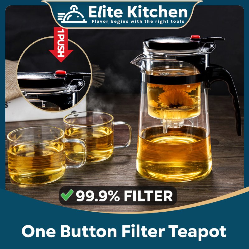 Elite Kitchen - Heat Resistant Borosilicate Glass Teapot Set Chinese ...