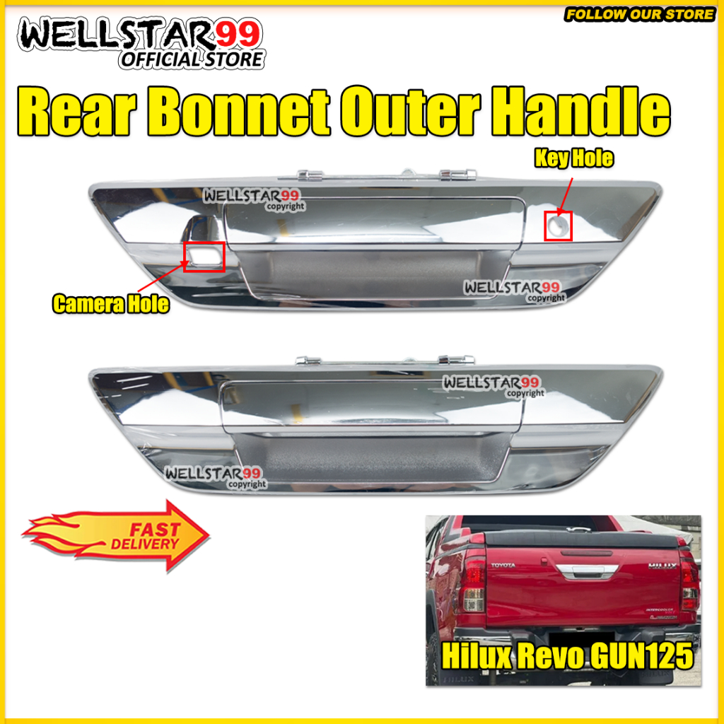 TOYOTA HILUX REVO GUN125 REAR BONNET OUTER HANDLE | Shopee Malaysia