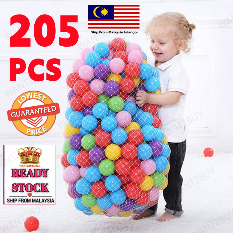 200pcs Soft Ocean Ball Colorful Baby Kids Play Marine Plastic Ball ...