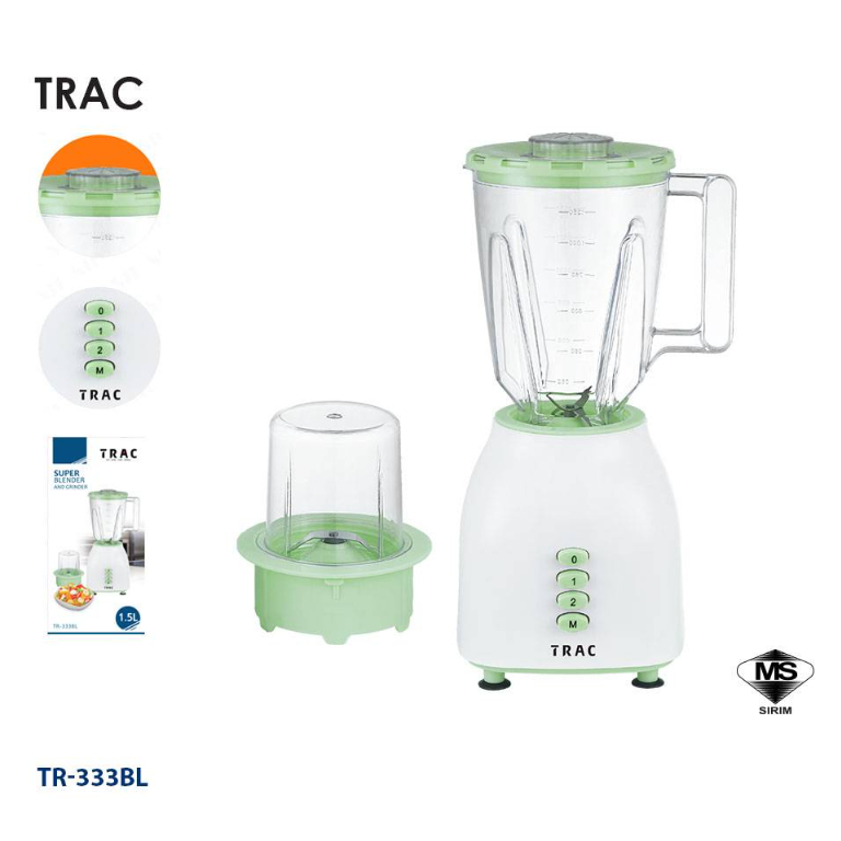 TRAC 2 IN 1 SUPER BLENDER WITH GRINDER TR-333BL W/SIRIM | Shopee Malaysia