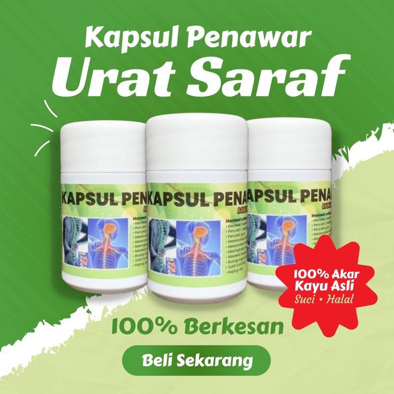 KAPSUL PENAWAR URAT SARAF (100% ramuan akar kayu asli) | Shopee Malaysia