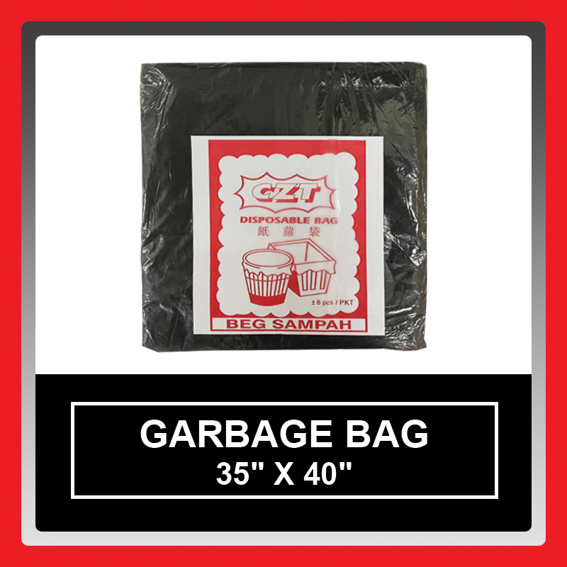 M-ONE Heavy Duty Extra Thick Garbage Bag / Beg Sampah / 35" x 40" 8pcs ...