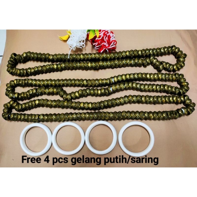 1 SET TANGKONG/SINGSING TRADISIONAL SABAH FREE GELANG PUTIH SARING ...