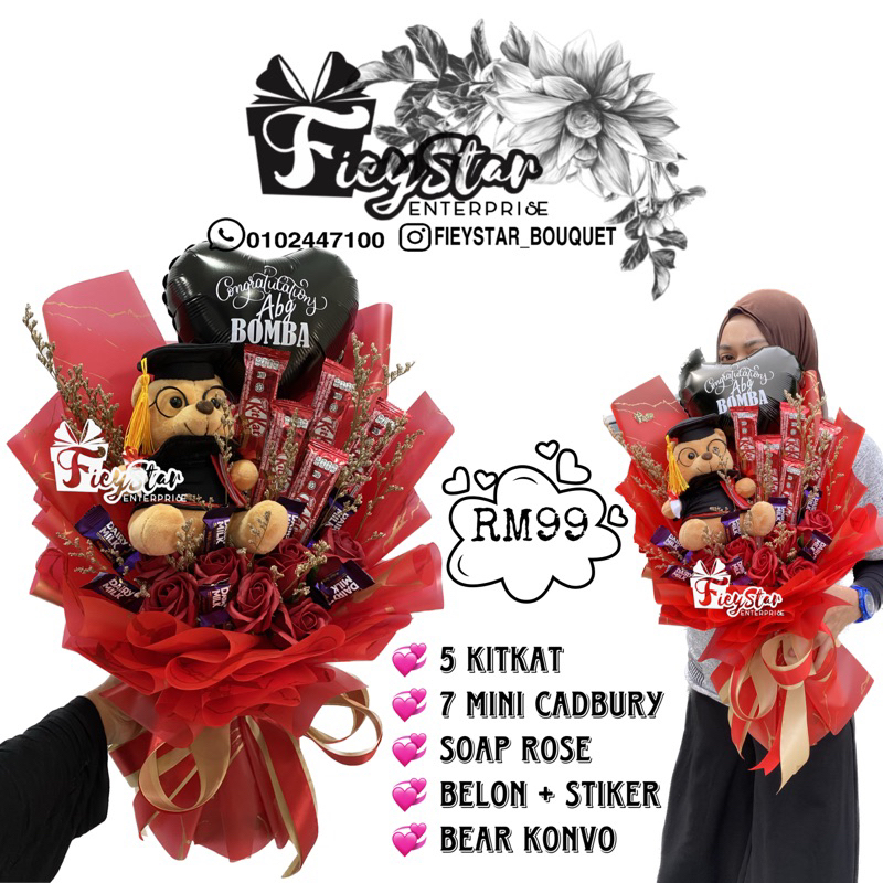 Bouquet Konvo By Fiey Star | Shopee Malaysia