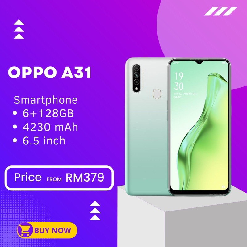 OPPO A31 6GB+128GB (Original Used) Fullset Ready Stock / 1 Year Warranty /Looknew condition ...